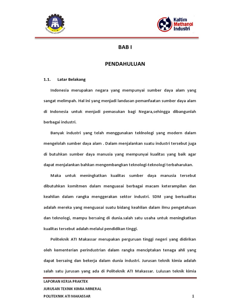 Laporan KKP Bab1-Bab6 | PDF