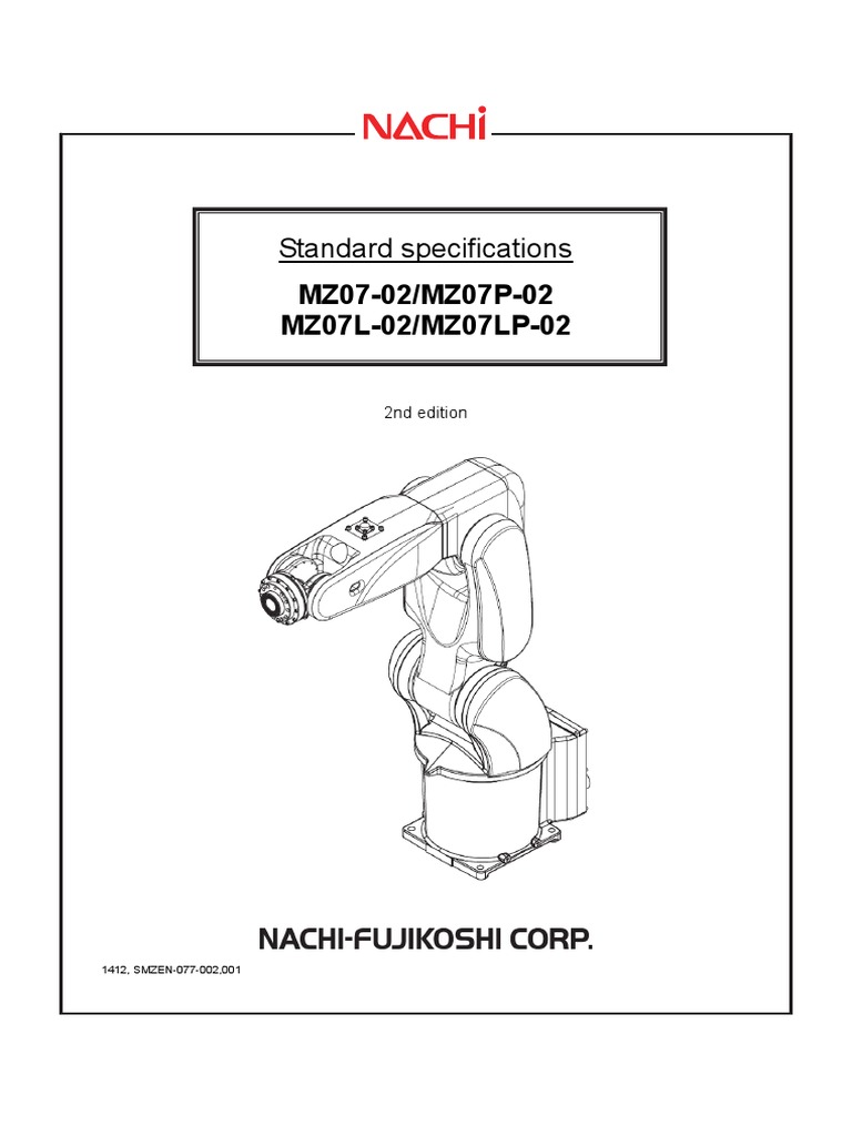 MZ07-02 Standard Specifications | PDF | Rotation Around A Fixed Axis ...