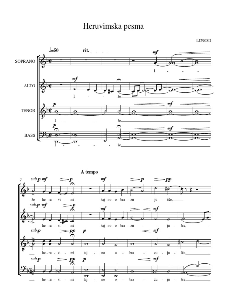 Heruvimska Pesma | PDF | Elements Of Music | Singing