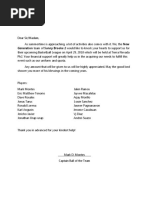 SOLICITATION LETTER. Basketball | PDF