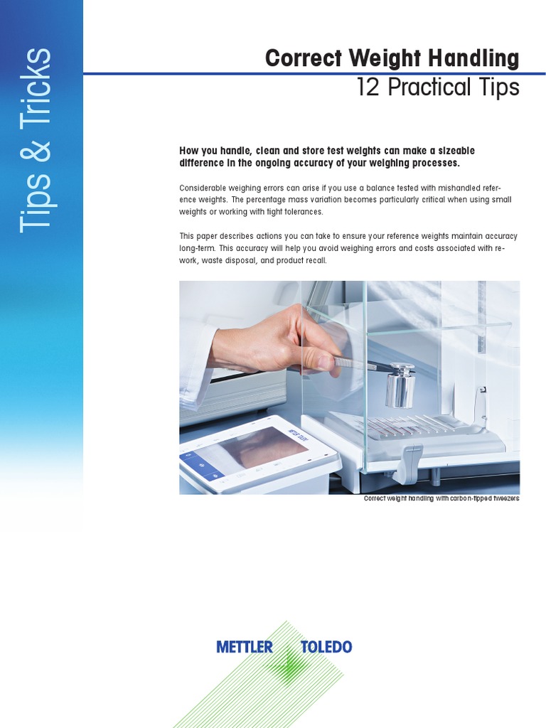 WP Correct Weight-Handling en | PDF | Calibration | Weight