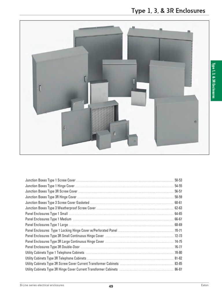 NEMA Enclosure Sizes | Download Free PDF | Equipment | Manufactured Goods