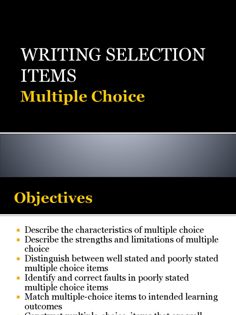 Multiple Choice | PDF | Multiple Choice | Test (Assessment)