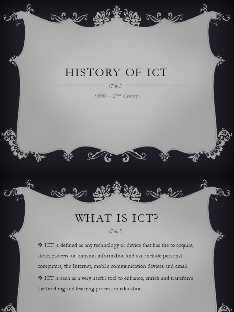 History of ICT | PDF | Computers | Technology & Engineering