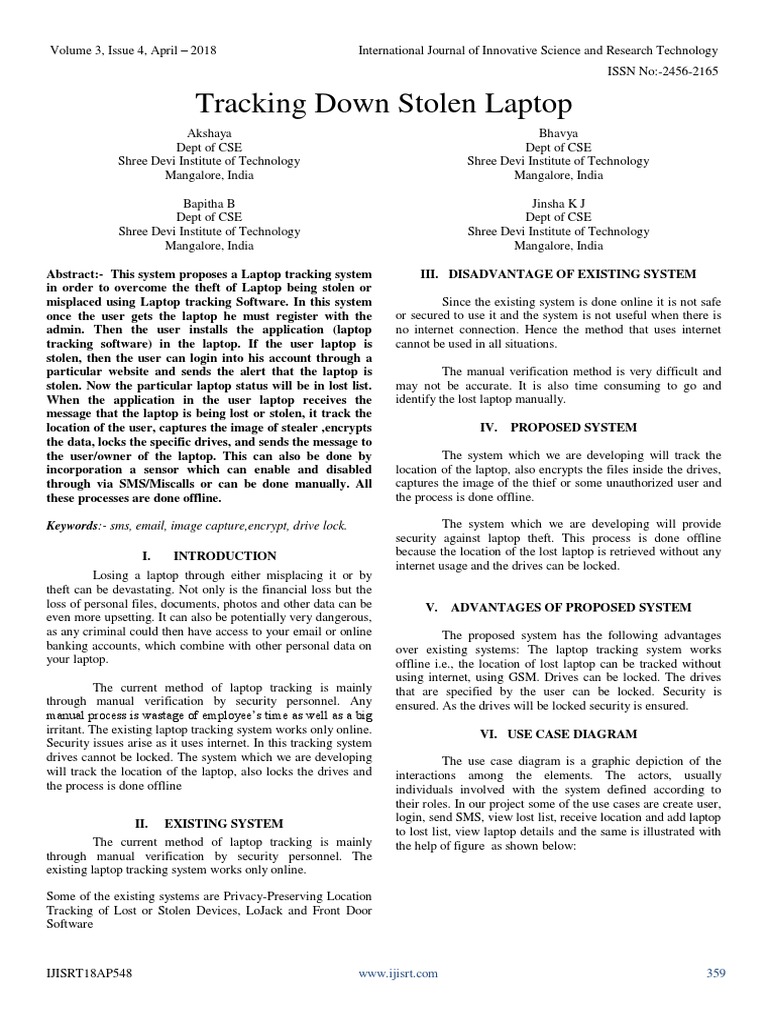 Tracking Down Stolen Laptop | PDF | Computer Security | Security