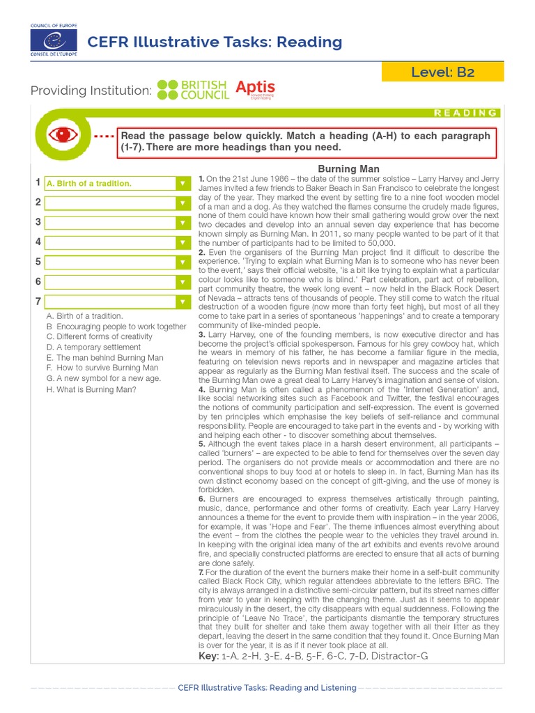 British Council English Reading B2 PDF | PDF