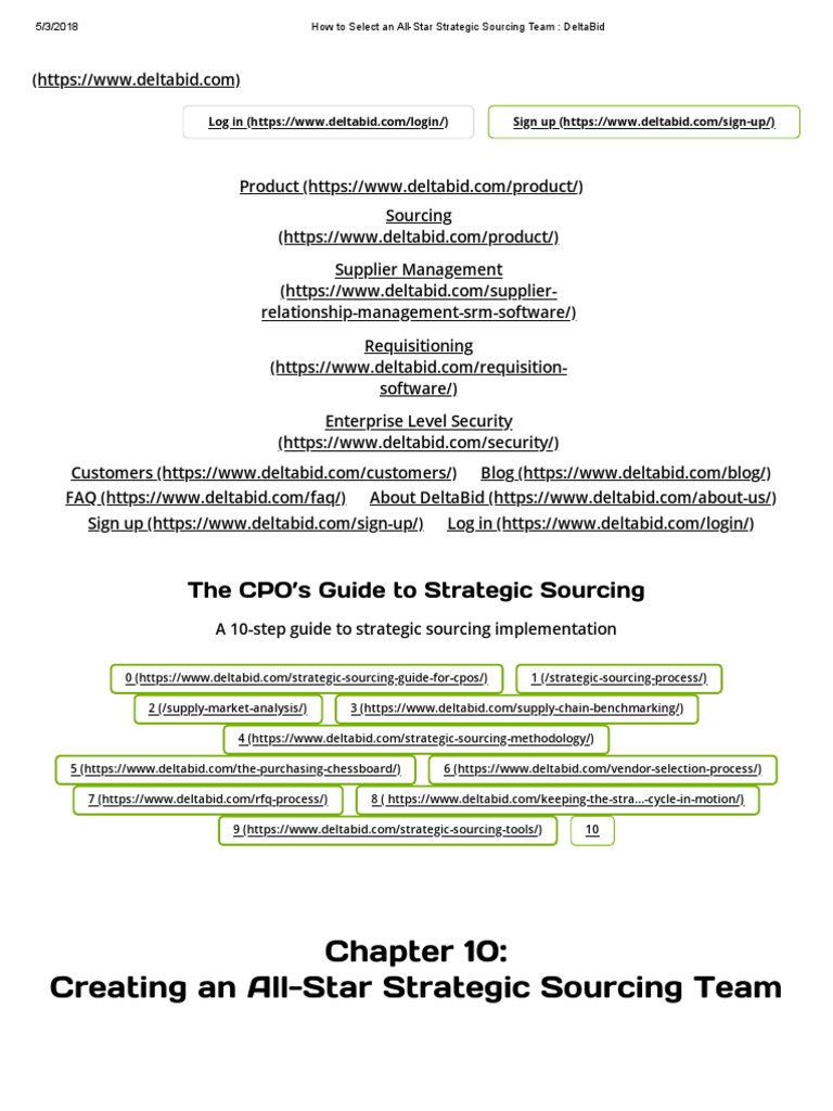 How To Select An All-Star Strategic Sourcing Team | PDF | Procurement ...