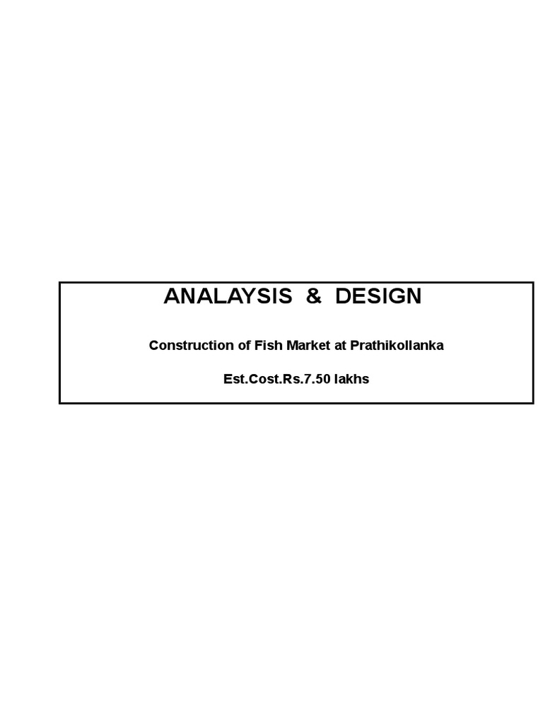 Design - Fish Market | PDF | Deep Foundation | Concrete