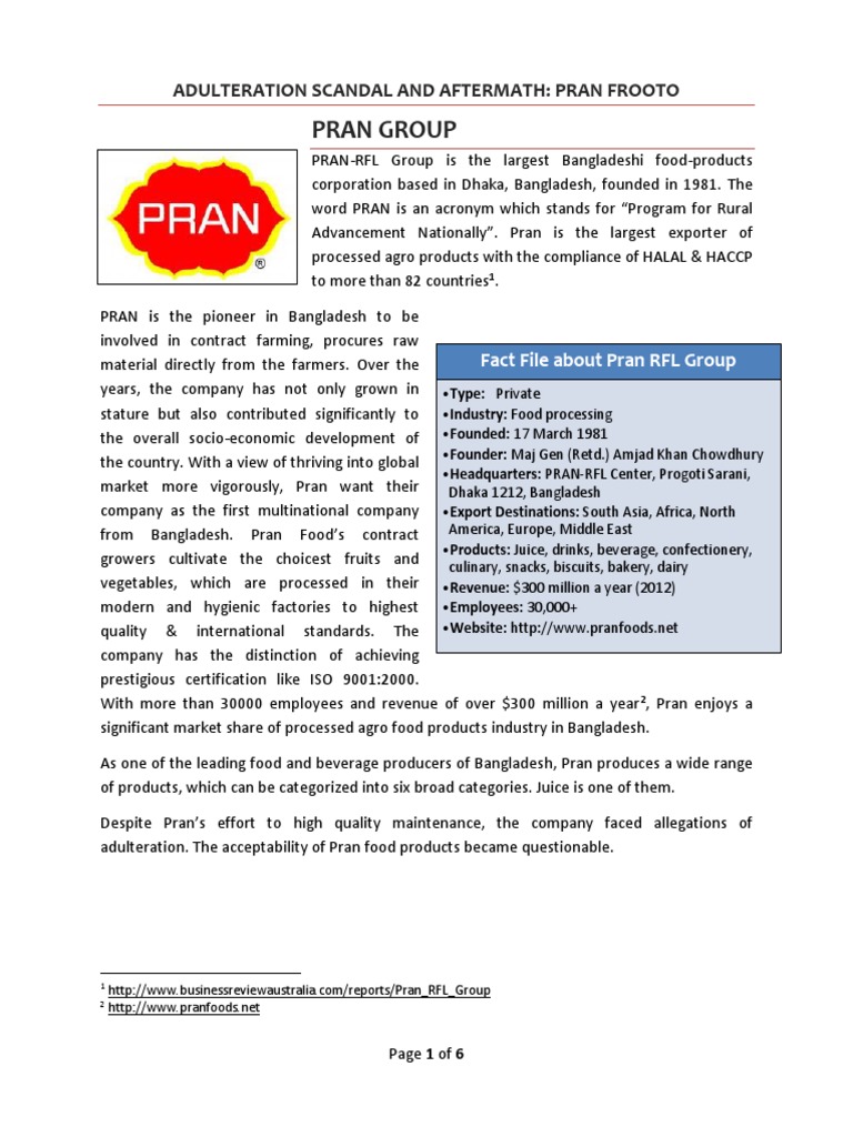 Pran Frooto | Download Free PDF | Bangladesh | Foods