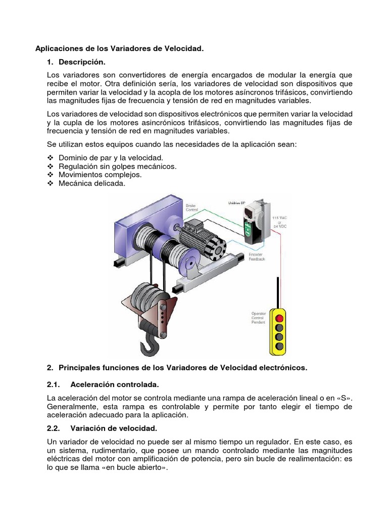 Aplicaciones de Los Variadores de Velocidad. | PDF | Máquinas | Bienes manufacturados