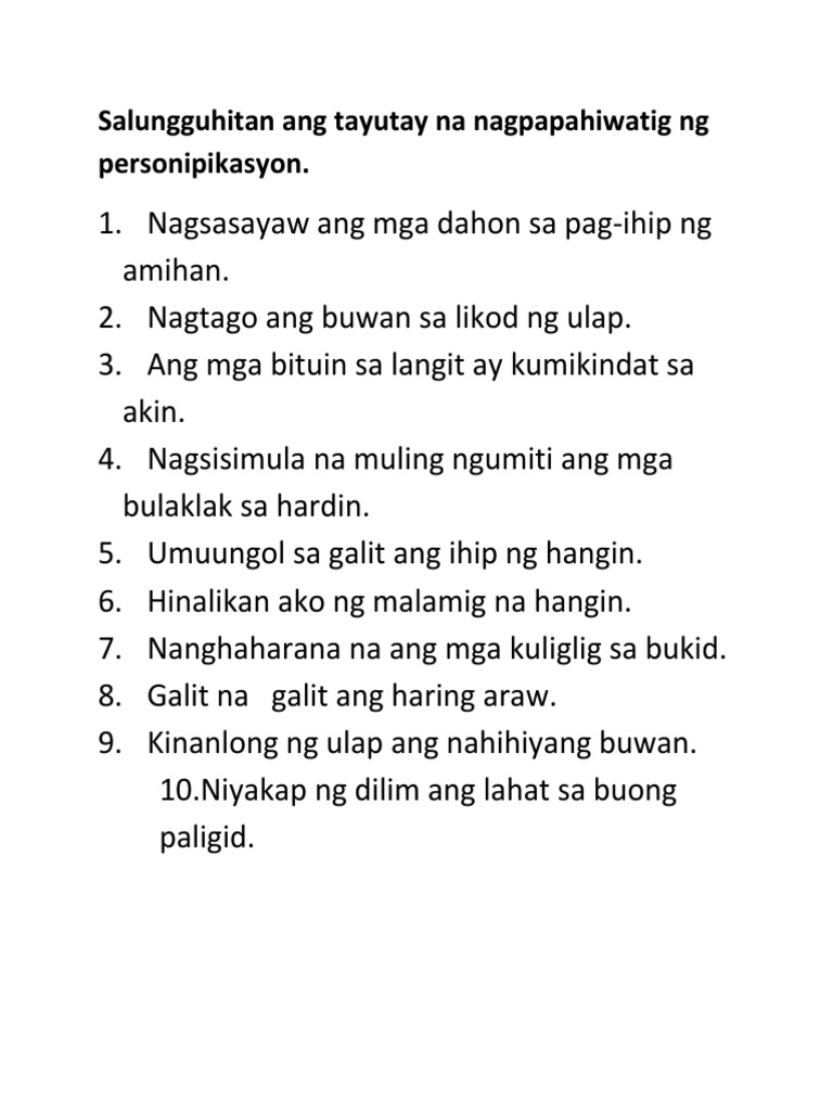 Personipikasyon | PDF