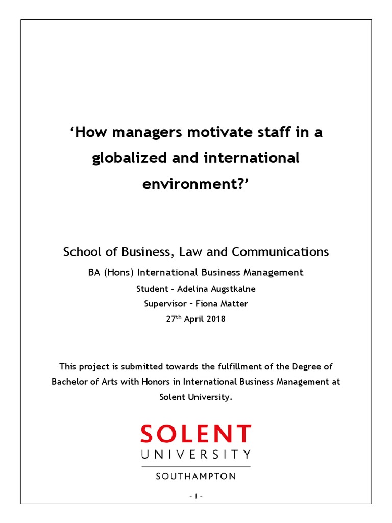 Finished Dissertation | PDF | Motivation | Motivational