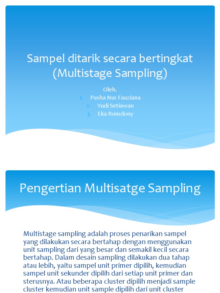 Sampel Ditarik Secara Bertingkat (Multistage Sampling) | PDF