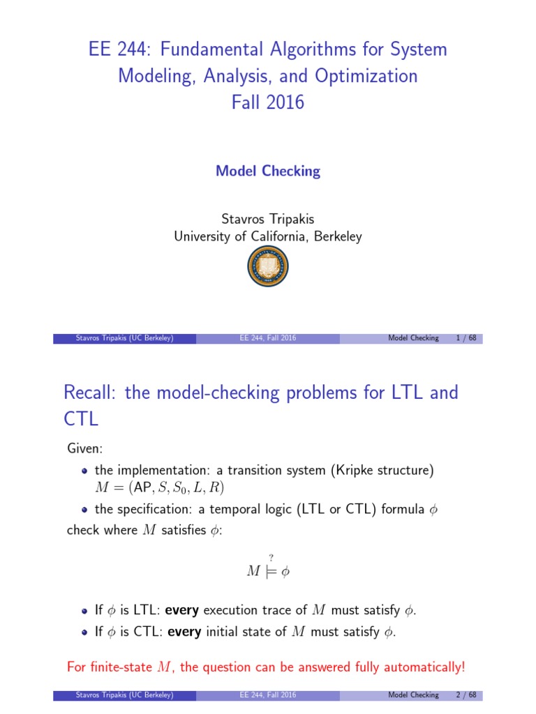 07 Model Checking | PDF | Formal Methods | Computer Science