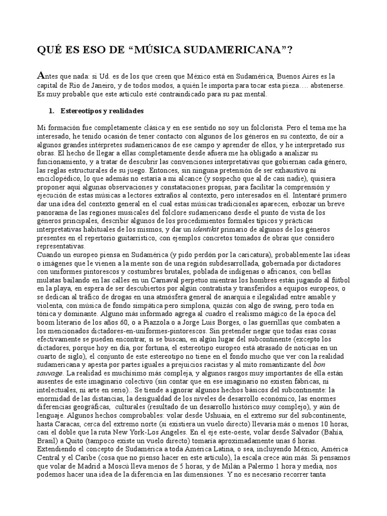 Explorando la Música Sudamericana | PDF | Ritmo | Bailes