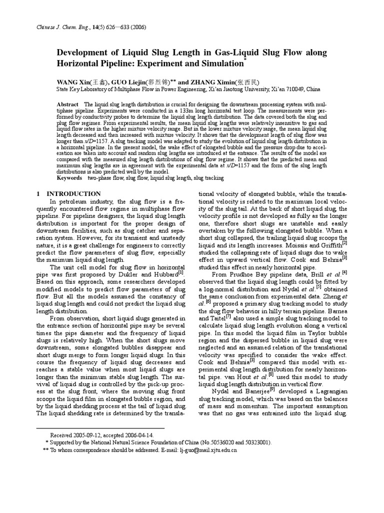 Development of Liquid Slug Length in Gas-Liquid Slug Flow Along Horizontal Pipeline: Experiment ...