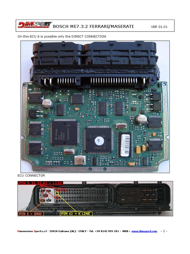 Bosch Me7.3.2 Ferrari 1033 | PDF