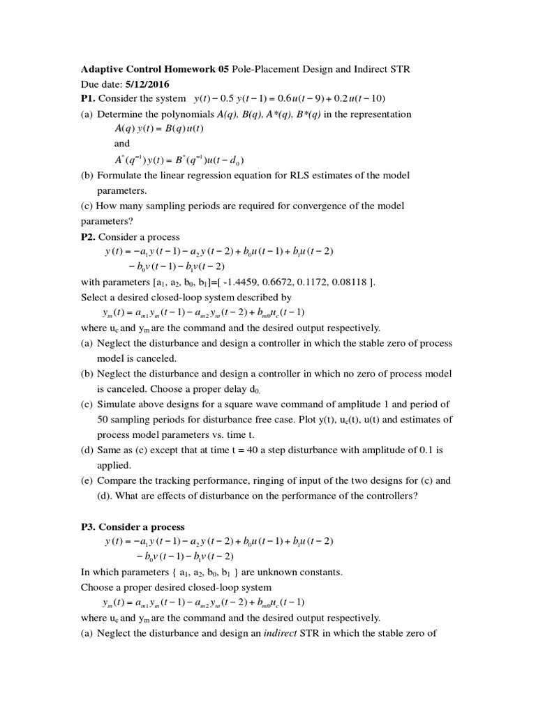 Homework 05 PDF | PDF | Control Theory | Systems Science