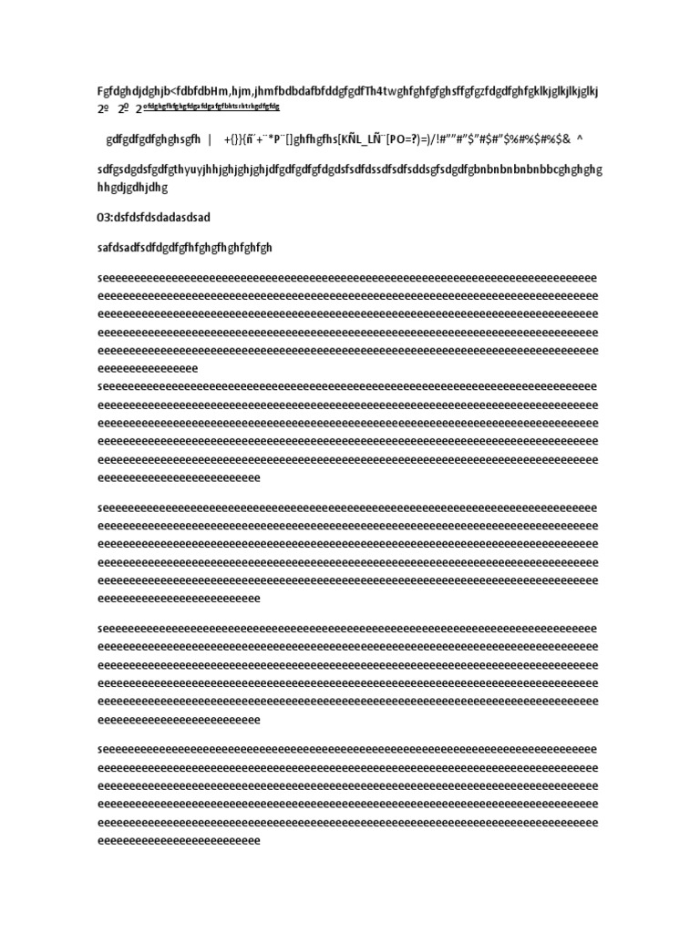 Nonsensical Text Document | PDF