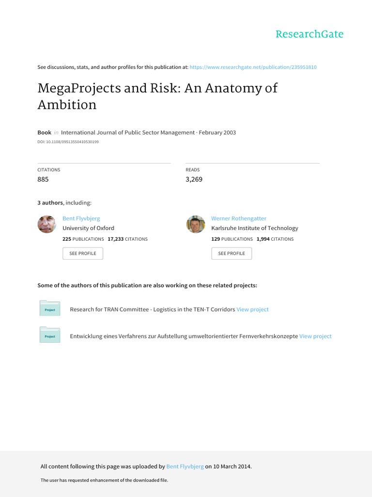 MegaProjects and Risk An Anatomy of Ambition | PDF | Risk Management | Risk