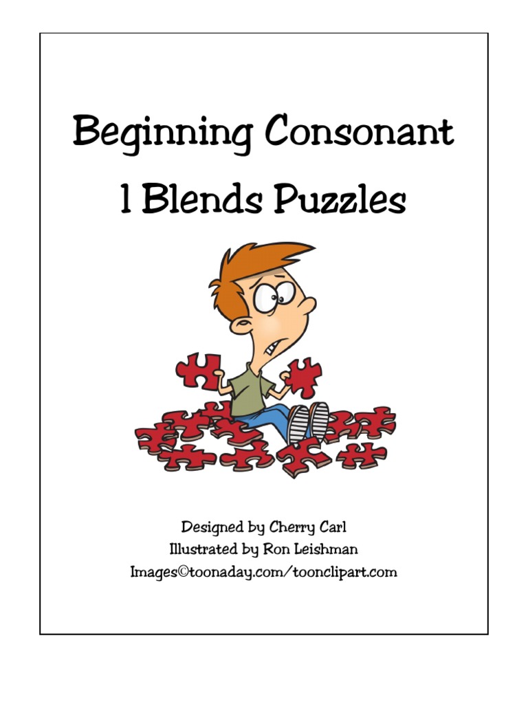 Beginning Consonant L Blends Puzzles | PDF | Wellness