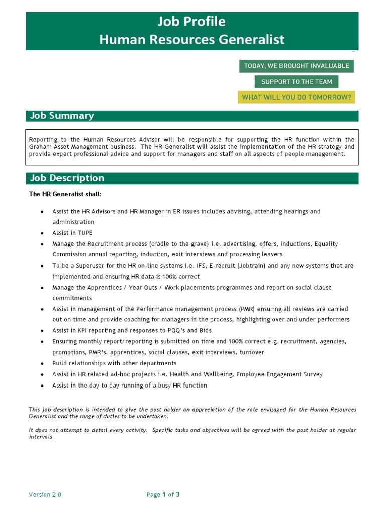 HR Generalist | PDF | Competence (Human Resources) | Communication