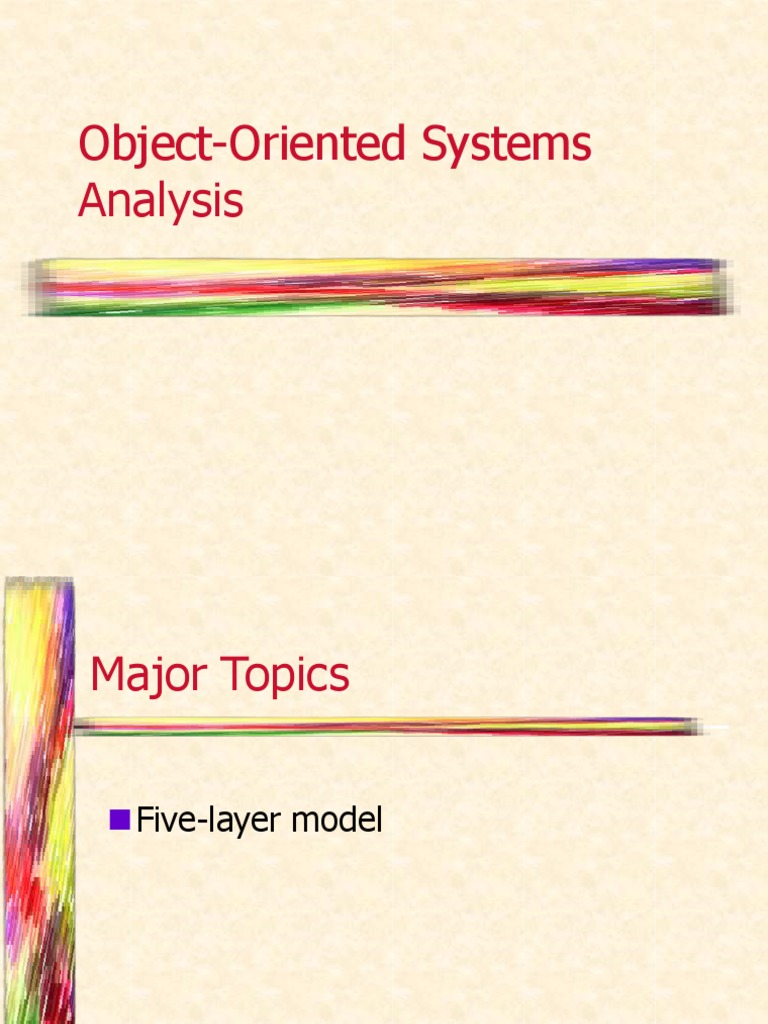 Object-Oriented Systems Analysis | PDF | Class (Computer Programming) | Object (Computer Science)