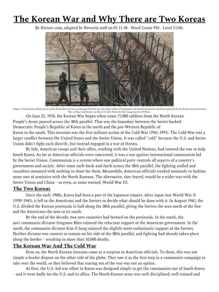 The Korean War and Why There Are Two Koreas | PDF | Korean War | Harry ...
