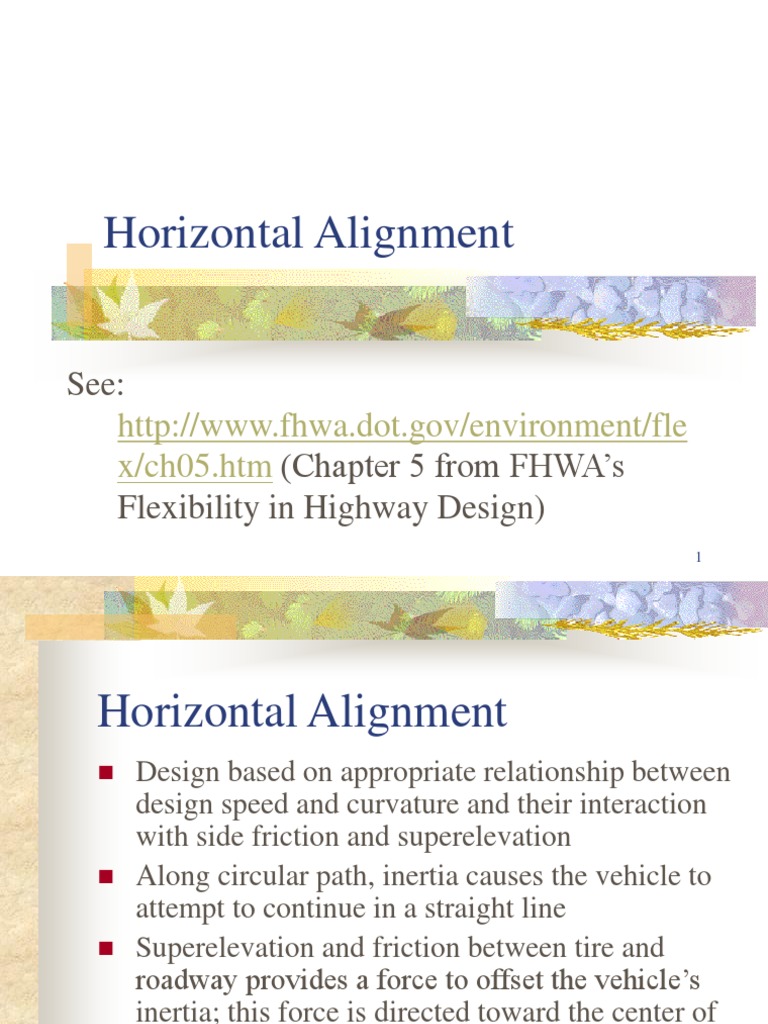 02 Horizontal Alignment | PDF | Force | Motion (Physics)