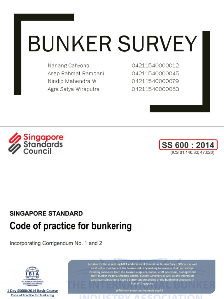 Bunker Survey | PDF | Fuel Oil | Oil Tanker