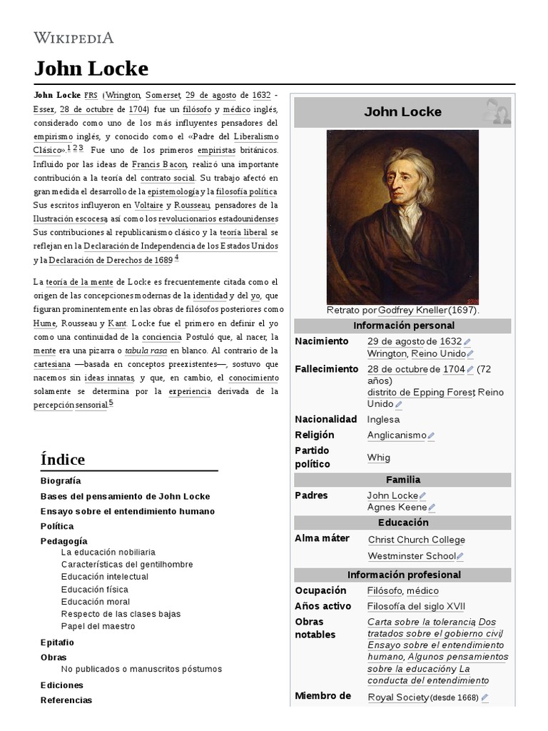 John Locke | PDF | John Locke | Ciencia cognitiva