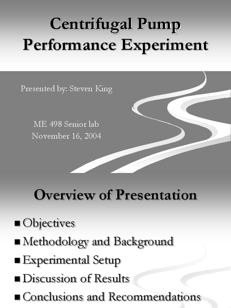 Pump Presentation | PDF | Pump | Fluid Dynamics