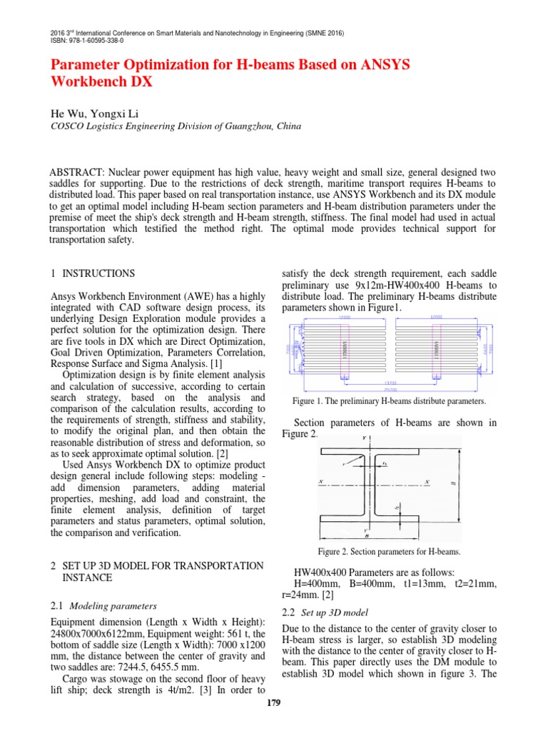 Parameter Optimization For H-Beams Based On ANSYS Workbench DesignXplorer | Download Free PDF ...