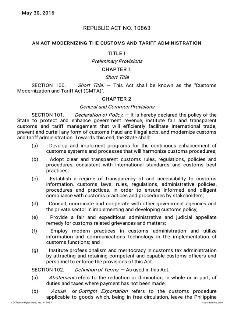 Cmta PDF | PDF | Customs | Cargo