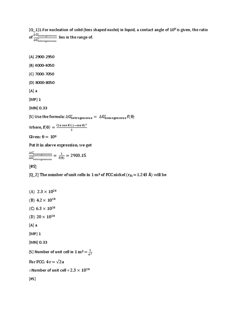 Free Mock Test | PDF