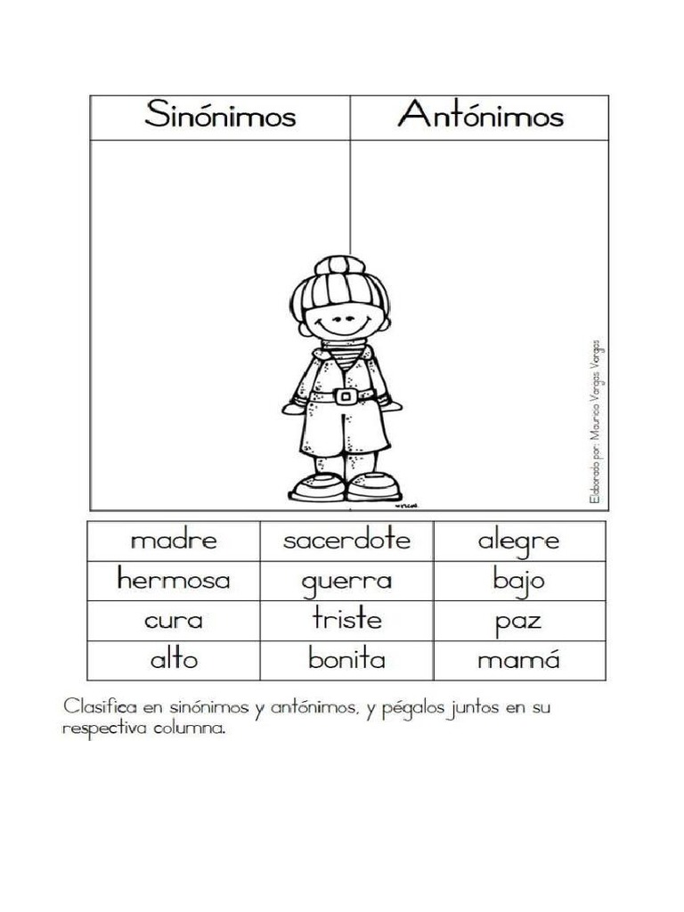 Guia Sinónimos y Antónimos | PDF