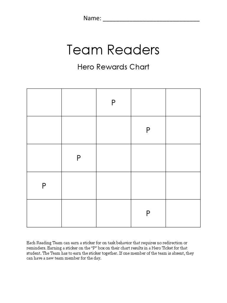 Team Readers Rewards Chart | PDF
