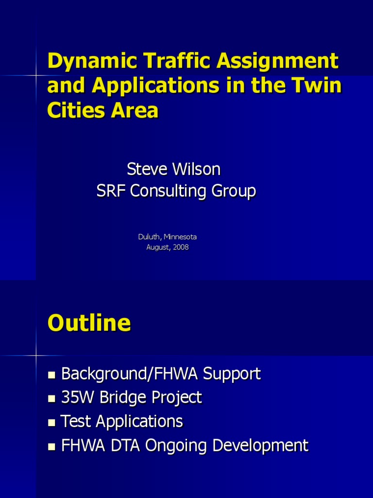 Dynamic Traffic Assignment And Applications Pdf Road Transport Land Transport