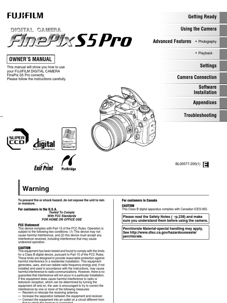 Fuji S5 Pro English Operation Manual | Exposure (Photography) | Aperture