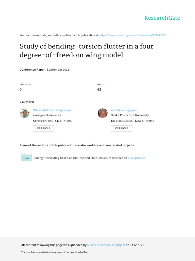 Flutter Symposium 2011 | PDF | Bending | Theoretical Physics