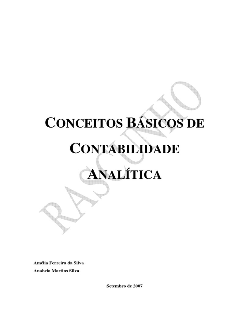 Manual Contabilidade Analitica | PDF | Contabilidade | Economia