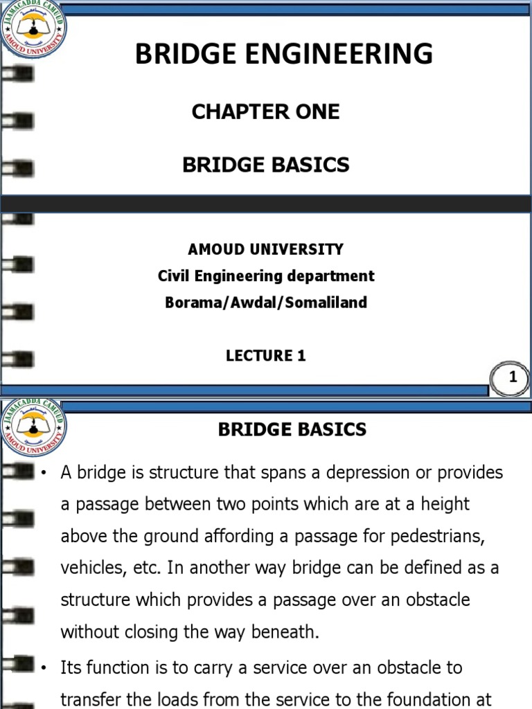 Bridge Engineering Lecture 1 | PDF | Deck (Ship) | Beam (Structure)