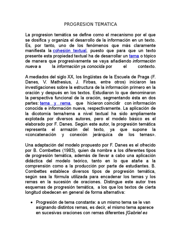 Progresion Tematica | PDF | Semiótica | Epistemología