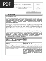 GFPI-F-019 Formato Guia de Aprendizaje Excel G1 | PDF | Microsoft Excel | Evaluación