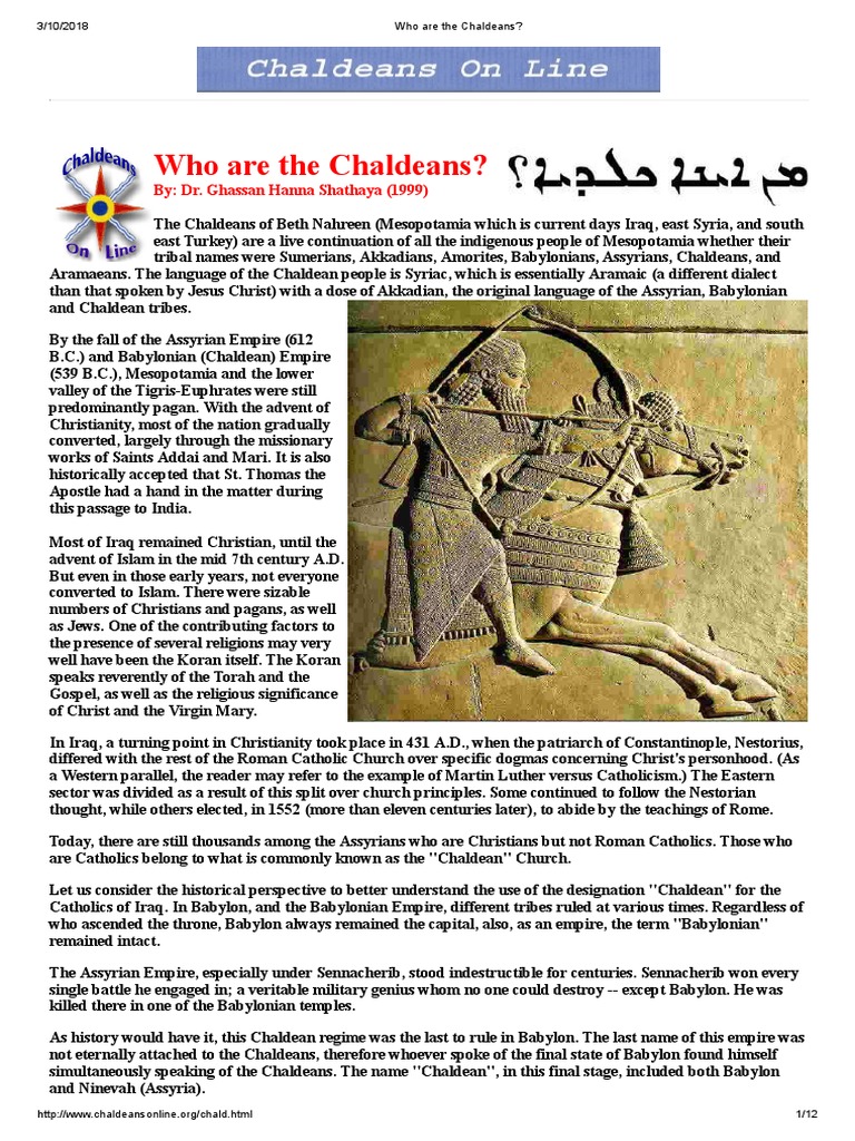 Who Are The Chaldeans | PDF | Babylon | Babylonia
