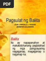 Mga Halimbawa NG Balita | PDF