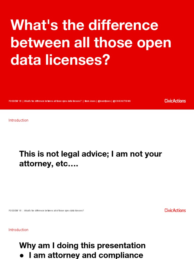 What's The Difference Between All Those Open Data Licenses? | PDF ...