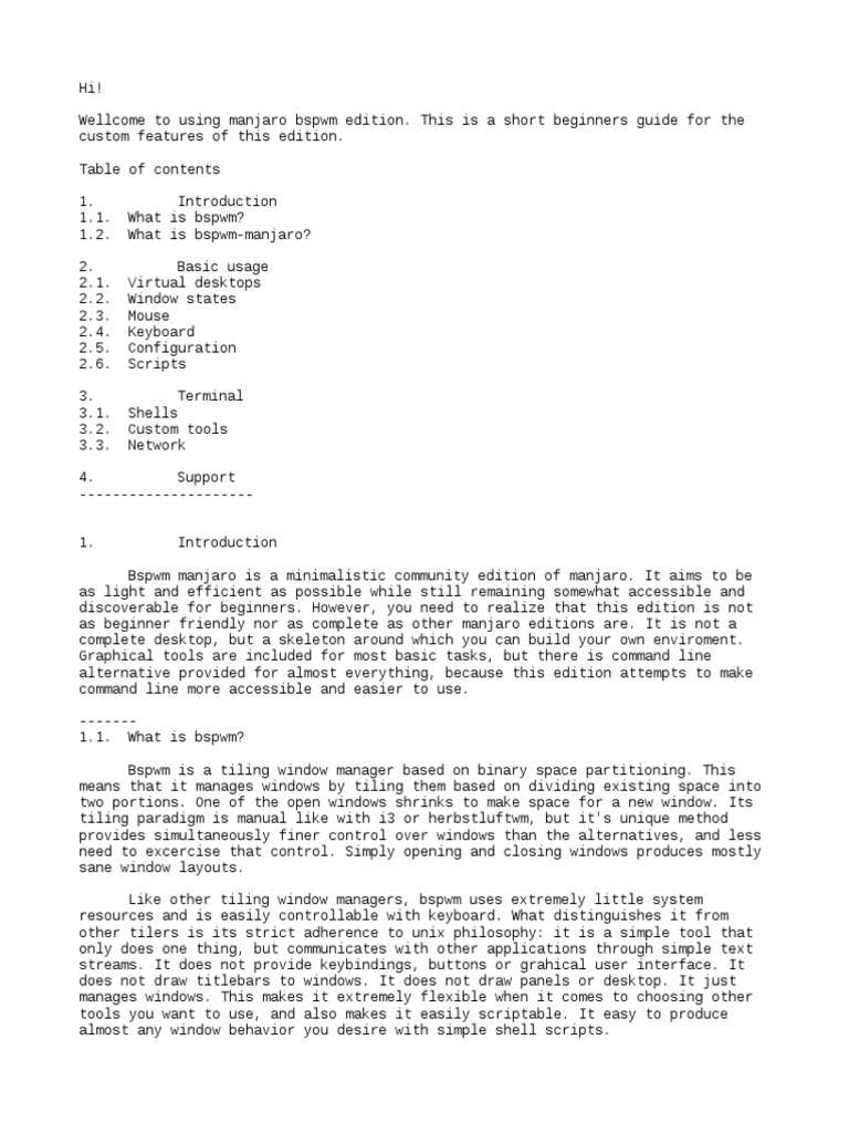 BSPWM Beginners Guide | PDF | Desktop Environment | Command Line Interface