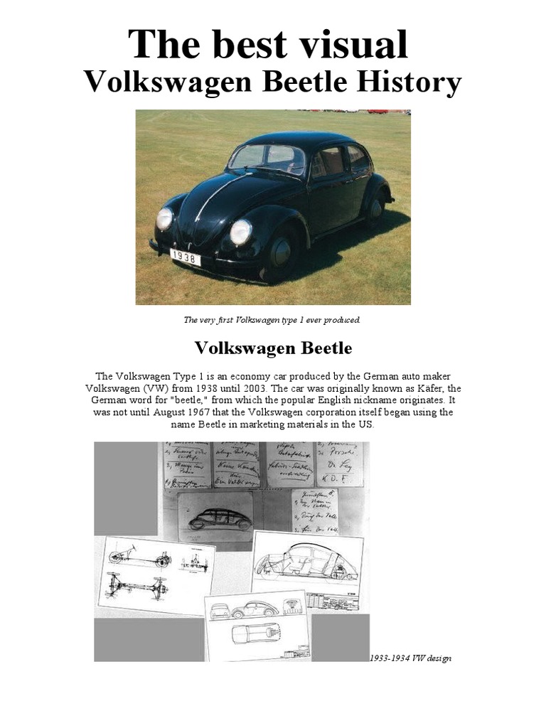 The Best Visual Volkswagen Beetle History 59 Pags en Ingles | PDF ...