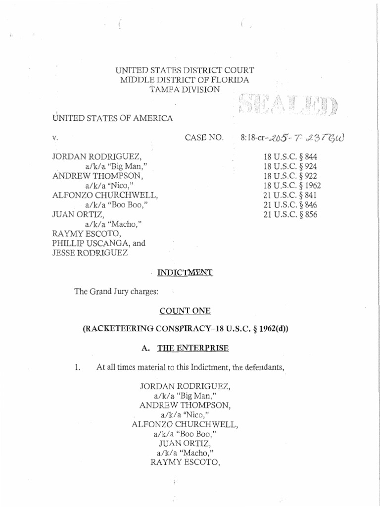 Gang Indictment | Download Free PDF | Racket (Crime) | Conspiracy ...